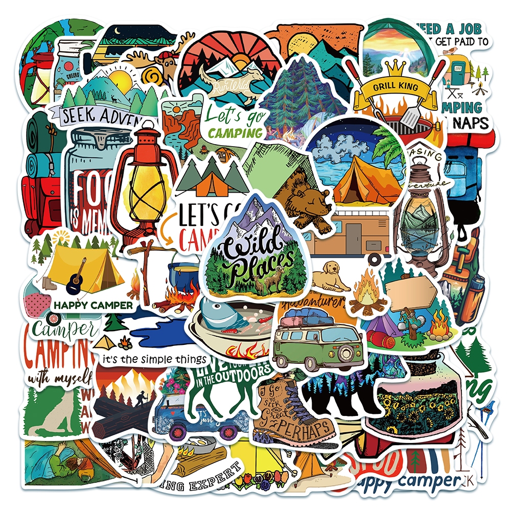 Jual COD 50PCS outdoor Stiker lucu pemandangan luar ruangan Anti Air ...