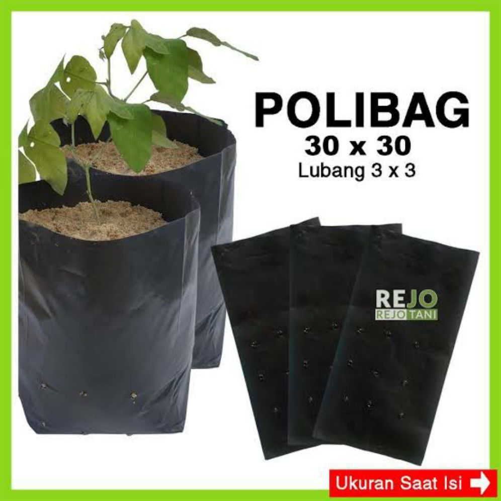 Jual Polibag tanaman ukuran 30 X 30 cm isi 150 lembar / polibag tanaman ...