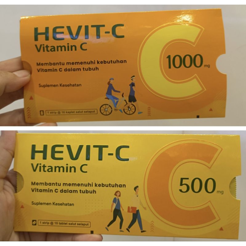 Jual Hevit - C Suplement Vitamin C Dosis 1000mg & 500mg isi 10 Tablet ...