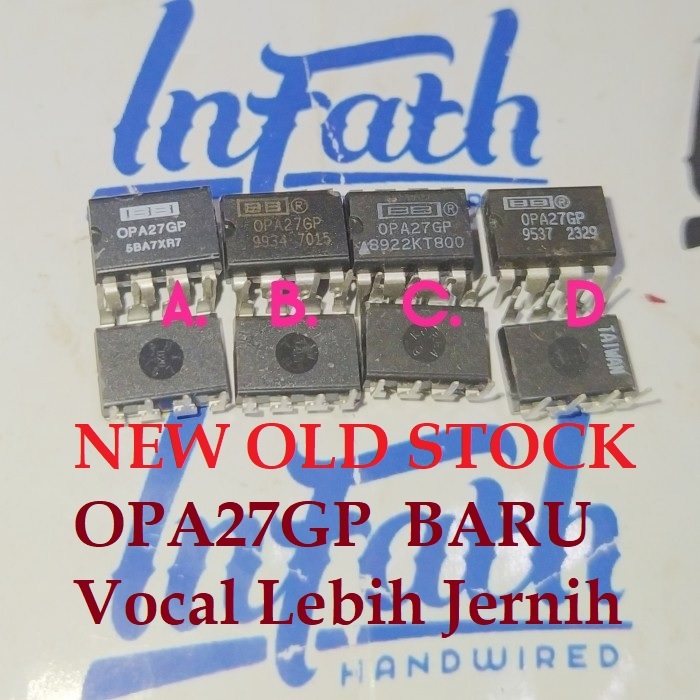 Jual InFath - ic Original NOS Asli OPA27GP OPA27 OPA 27 GP single op amp Vocal super Clarity ...