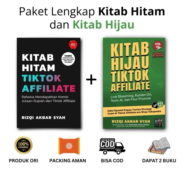 Jual KODE B14Q Paket Buku Original Kitab Hitam dan Kitab Hijau Tiktok ...