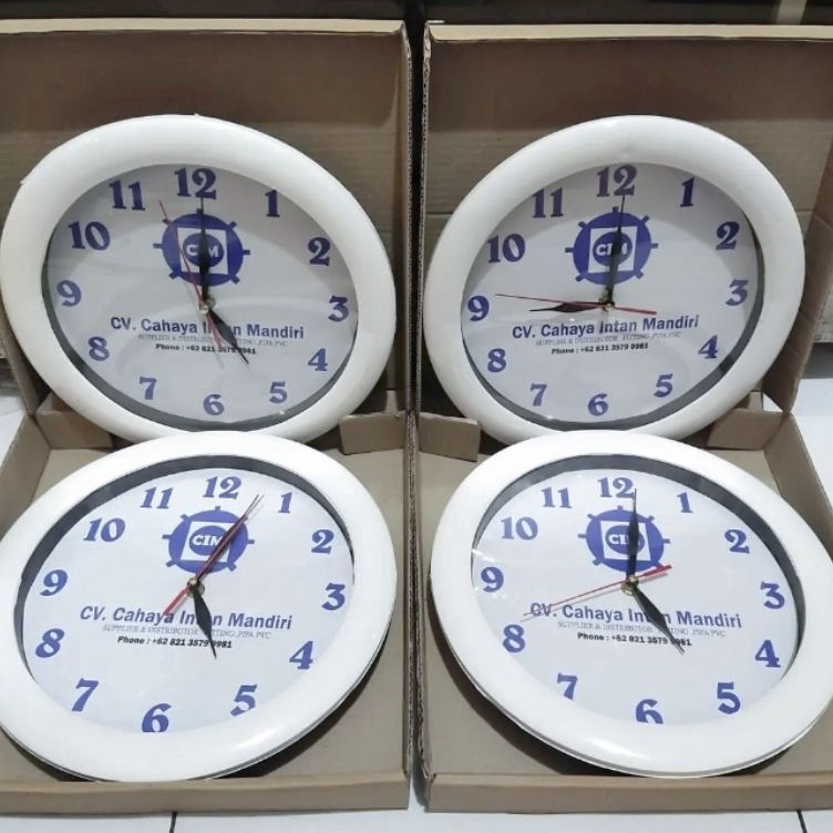 Jual KODE J2X Ukuran diameter 3 cm Jam dinding kaca foto logo instansi ...