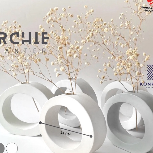 Jual Hematku Concrete Planter 14 cm Archie Konkrete Photoprops Vas ...