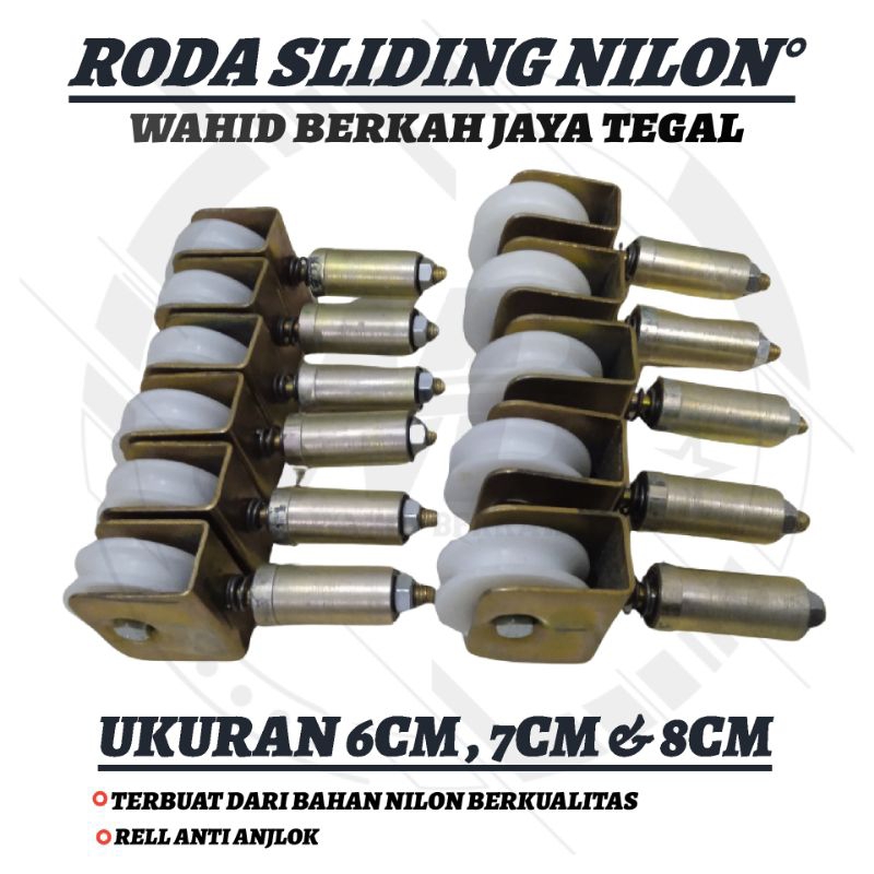 Jual RODA SLIDING TIKUNG NILON TERBAIK 6cm , 7cm & 8cm SIAP PASANG ...