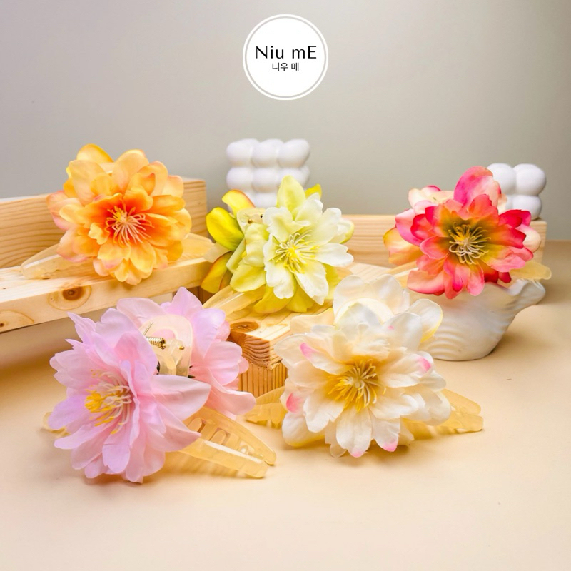 Jual Niu me Jepit/Jepitan Rambut Bunga Korean Flower Aesthetic | Shopee ...