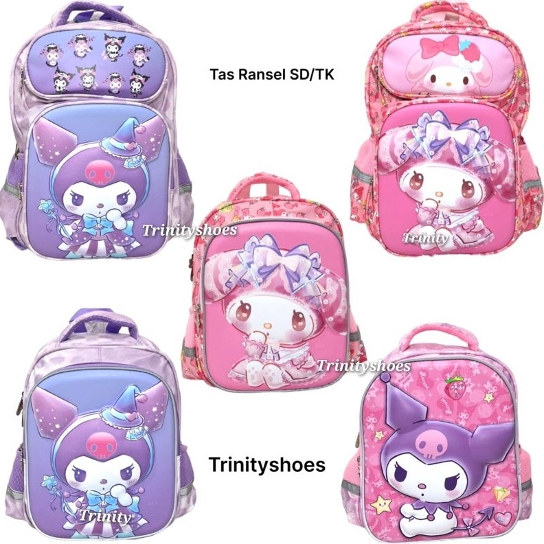 Jual KODE A94N TAS RANSEL SANRIO KUROMI MELODY CINOMORO ANAK PEREMPUAN PAUD TK SD TAS SEKOLAH ...
