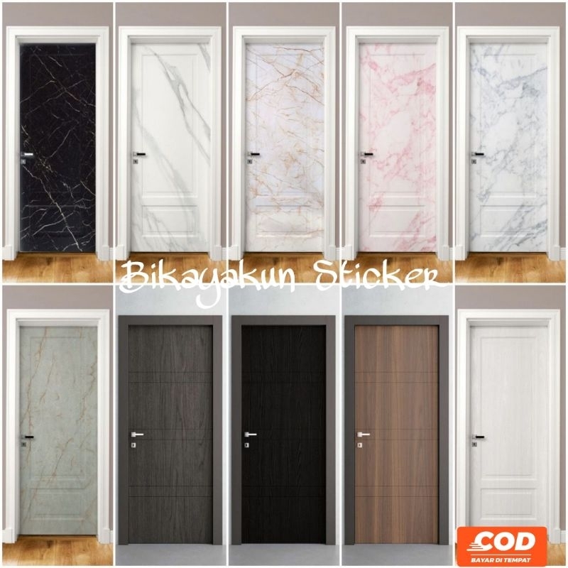 Jual Stiker Wallpaper Pintu Rumah Kamar Mandi Anti Air Lebar 122 Cm ...