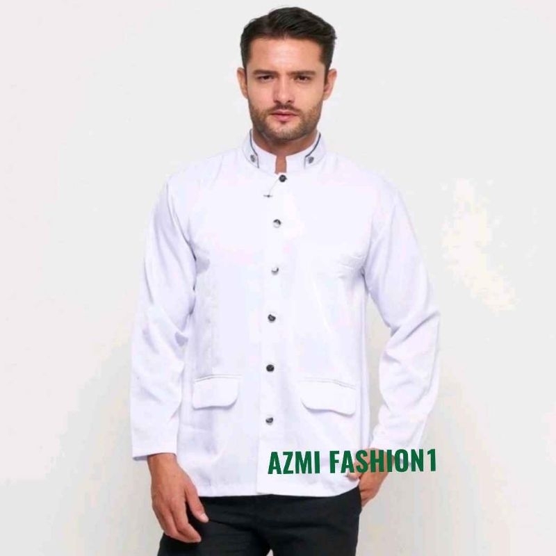 Jual PROMO TERBARU KOKO MODEL JAS/JASKO PUTIH POLOS M L XL XXL | Shopee ...