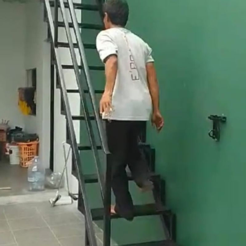 Jual tangga rebah lipat / tangga lipat dinding | Shopee Indonesia