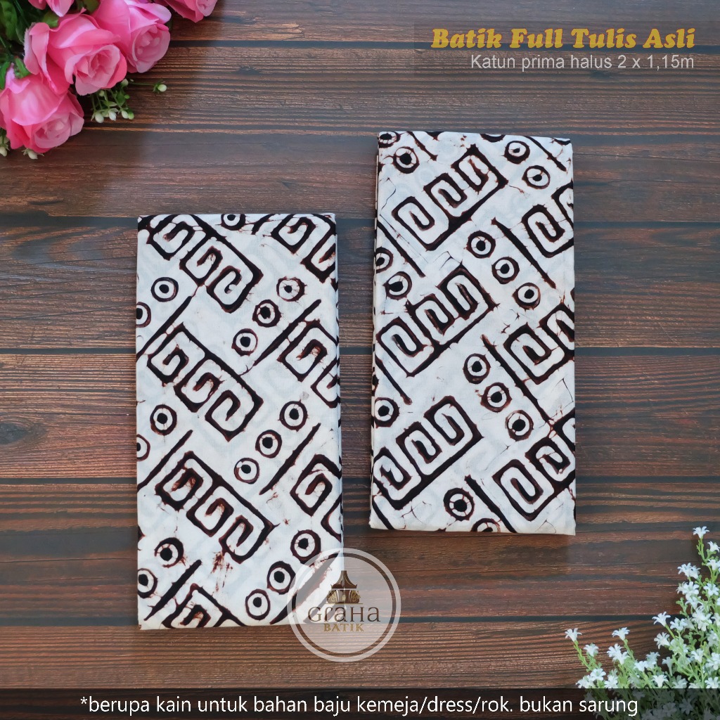 Jual KAIN BATIK TULIS BAKARAN ASLI PATI BAHAN KATUN PREMIUM MOTIF RODA ...