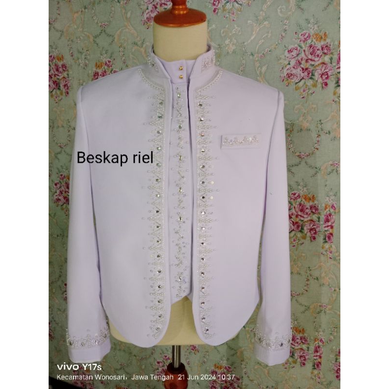 Jual beskap pengantin jawa putih matte, | Shopee Indonesia