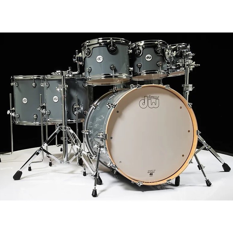 Jual DW Design Drum Set 7pc Steel Grey Original Full Acoustic Kits ...