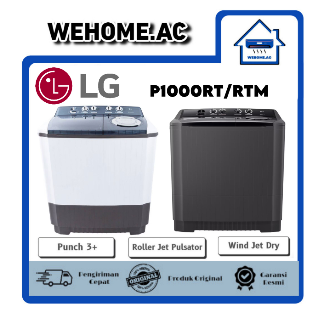 Jual Mesin Cuci LG 2 Tabung P1000RT / P1000RTM Mesin Cuci 2 Tabung LG ...