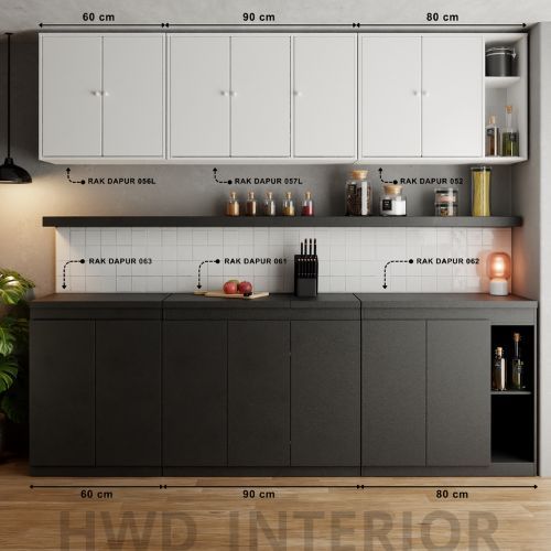 Jual Lemari Dapur Gantung Kitchen Set 3 Pintu Bahan Multiplek ...