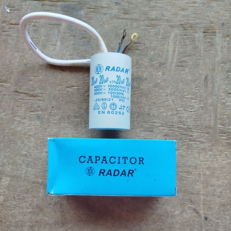Jual RADAR Kapasitor Bulat Kabel 20Uf 450Volt ORIGINAL | Shopee Indonesia