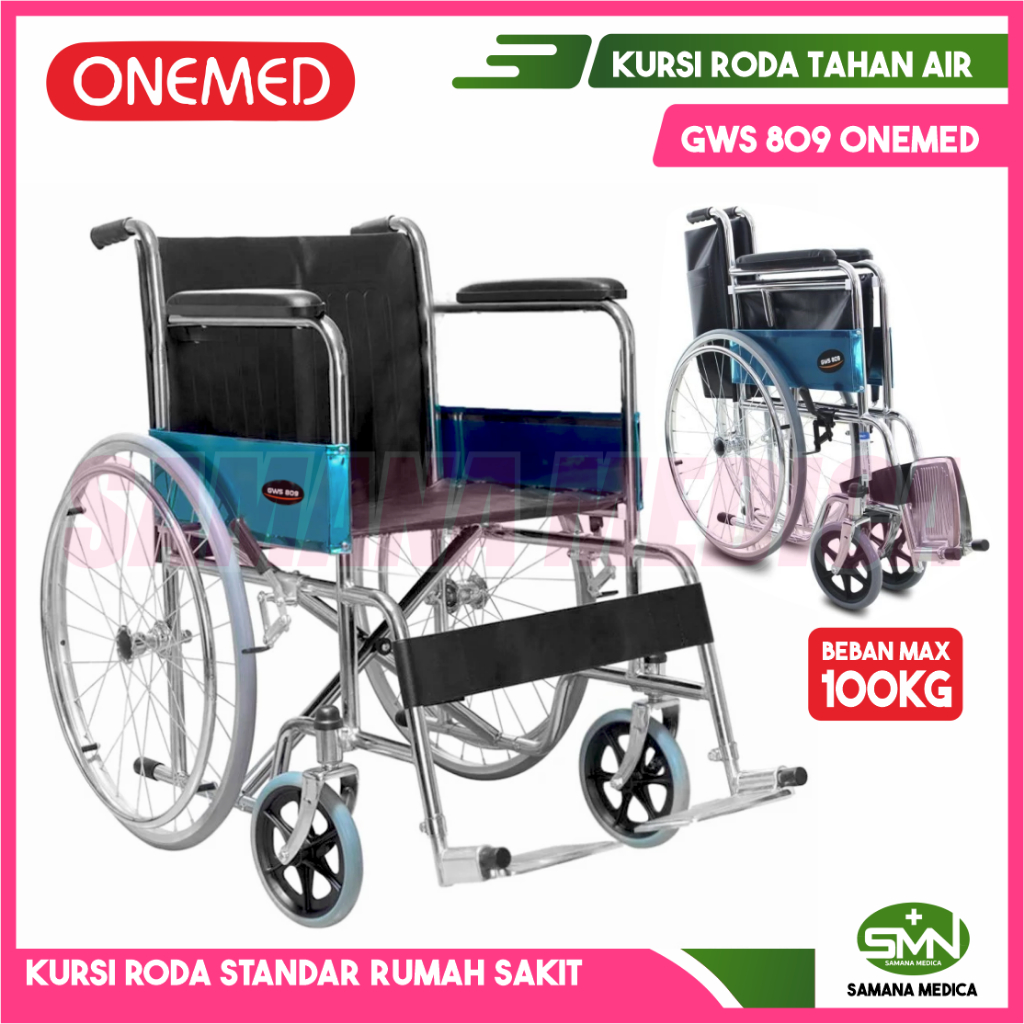 Jual Kursi Roda GWS 809 ONEMED Kursi roda Standar Rumah Sakit Rangka ...