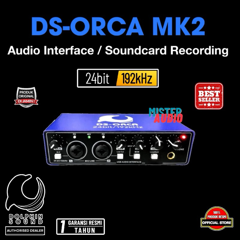 Jual Dolphin Sound DS ORCA MK2 Audio Interface / Soundcard Recording ...
