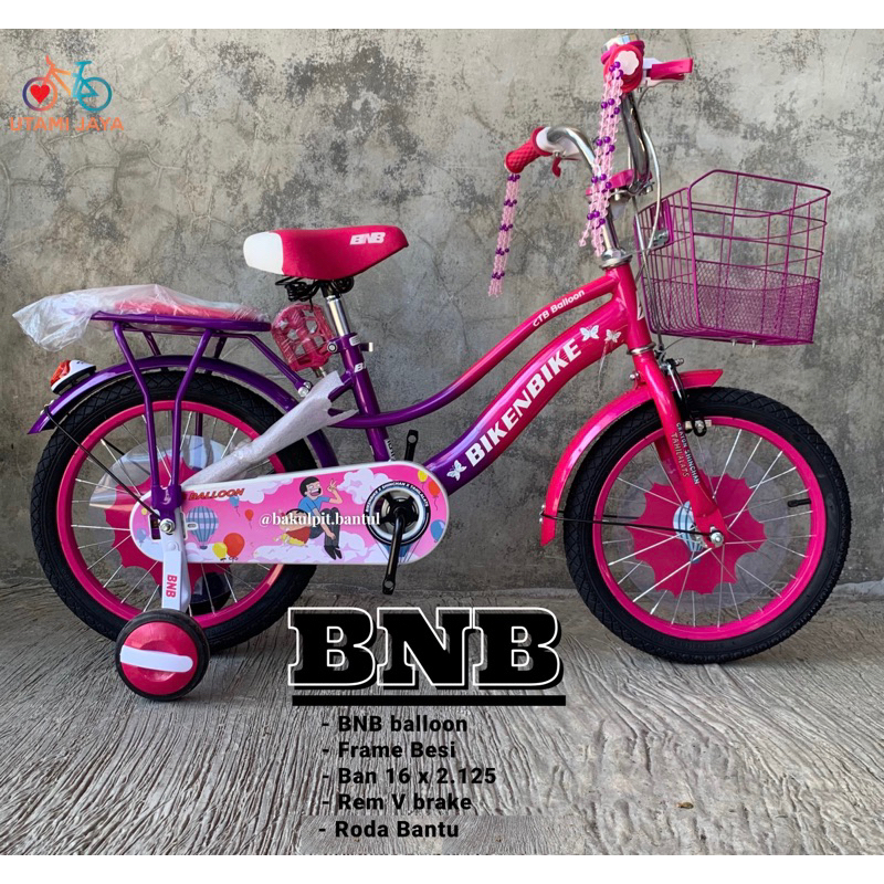 Jual Sepeda Mini ring 16 bnb bike n bike | Sepeda anak cewek ring 16 ...