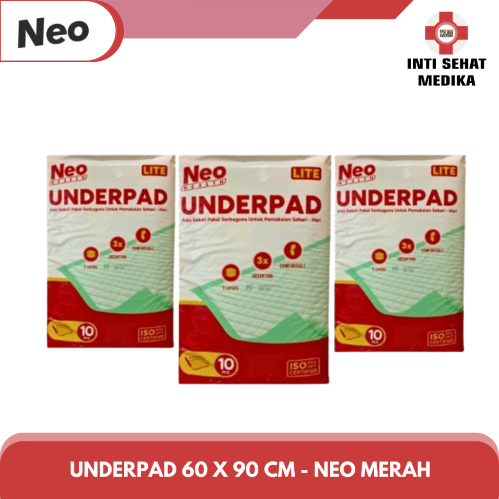 Jual Underpad NEO Merah 60x90 / Alas Perlak / Alas Popok Neo | Shopee ...
