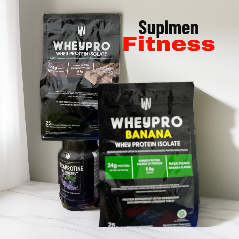 Jual Whey Protein Isolate 1 Kg 25 Serving 2.3Lbs WheyPro Nutrition 1Kg ...