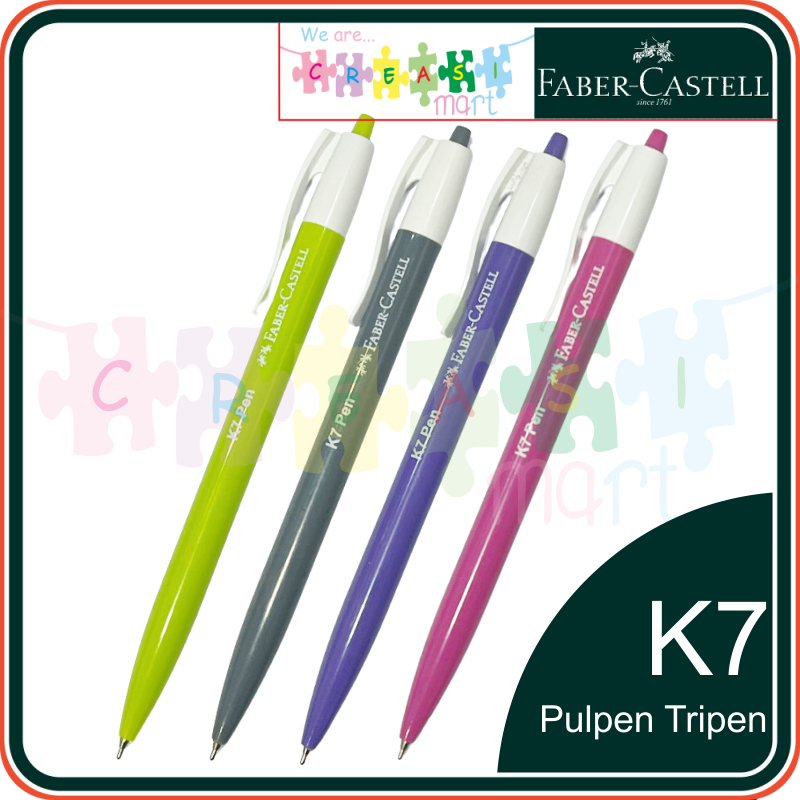 Jual Faber Castell Pulpen Tinta Hitam Push Pen K7 Bolpoin Pena Bolpen Black Ink 100% Original ...