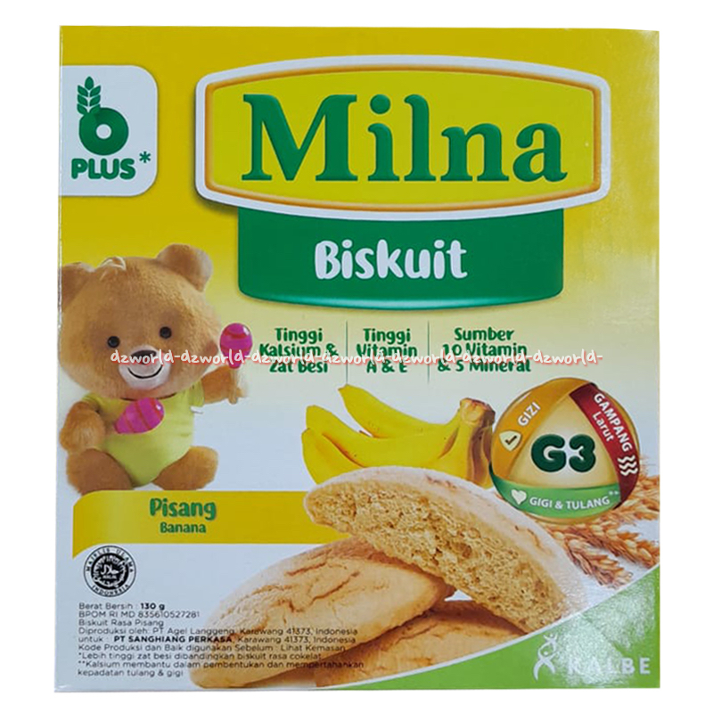 Jual Milna Biskuit Bayi 6+ Instan Rasa Pisang Banana Biscuit Kalbe ...