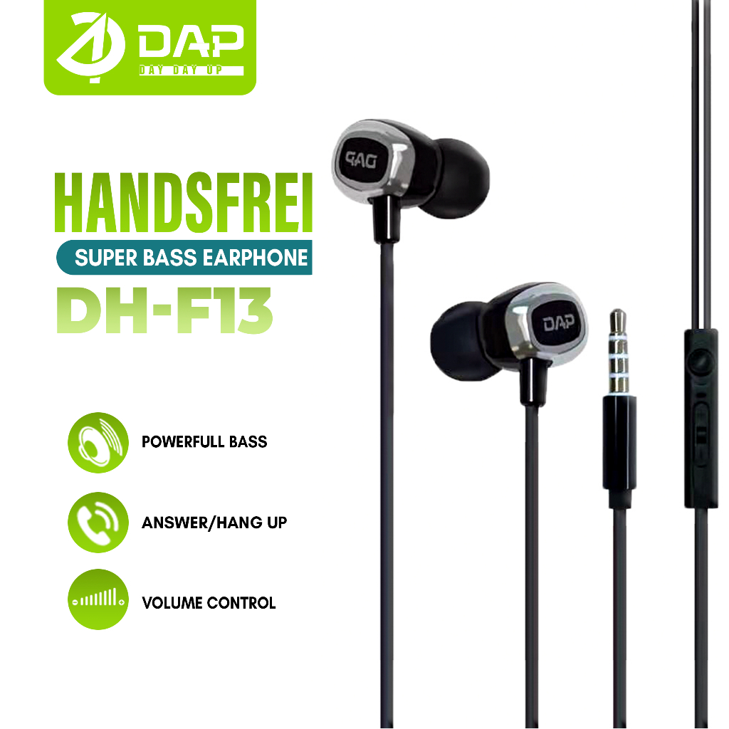 Jual DAP DH-F13 Handsfree Hifi Stereo Compatible with all Jack 3.5mm ...