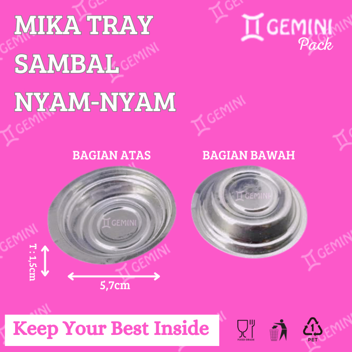 Jual Wadah Mika Tray Sambal Nyam-Nyam Pack 200 Pcs / Tempat Sambal Saus ...