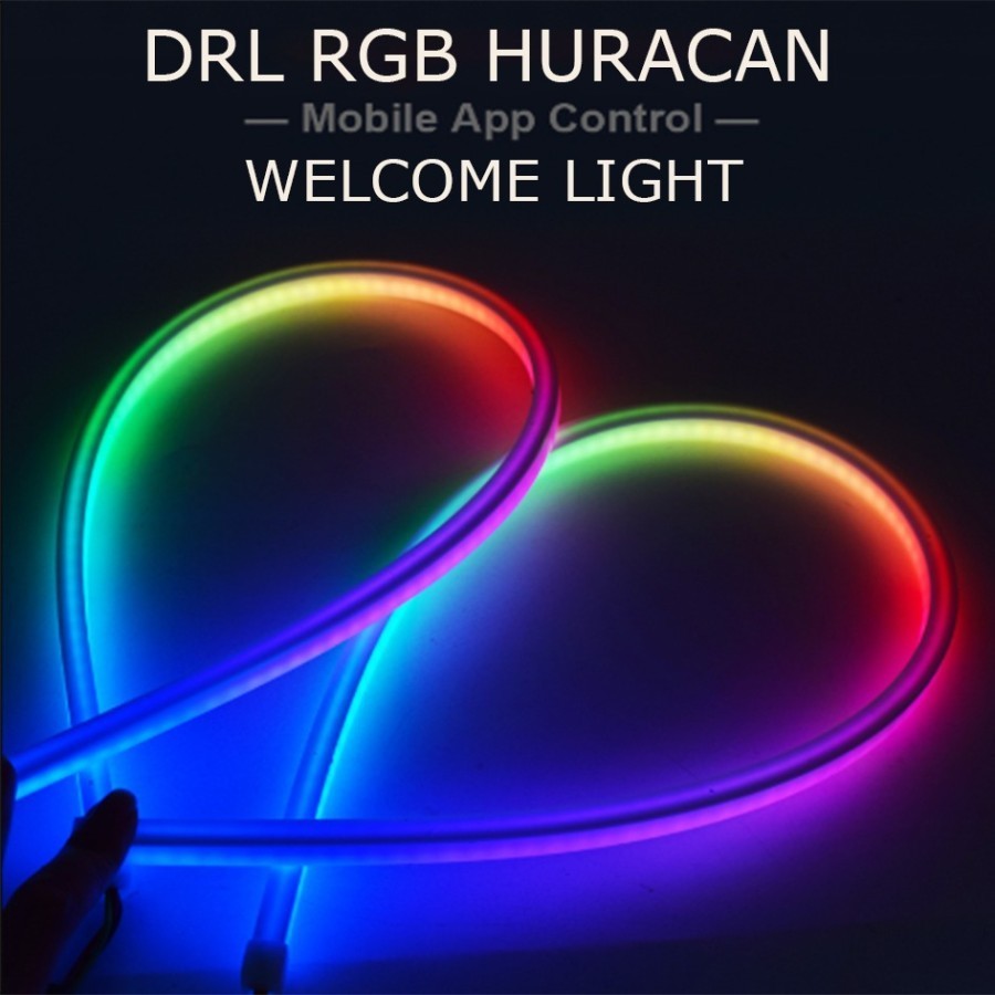 Jual DRL RGB AES HURACAN SOFTLED 30 45 60 CM MERK AES DAY RUNNING LIGHT ...
