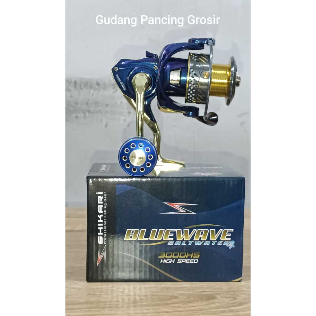 Jual REEL PANCING SALT WATER SHIKARI BLUEWAVE HIGH SPEED ALUMUNIUM ...