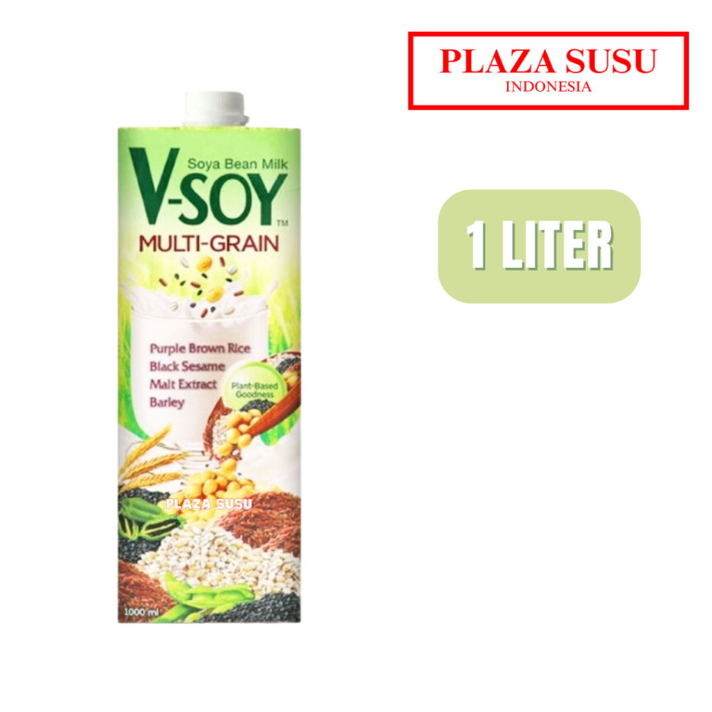Jual V-SOY MULTI-GRAIN SOYA BEAN MILK 1 L MULTIGRAIN VSOY SUSU SOYA 1 ...