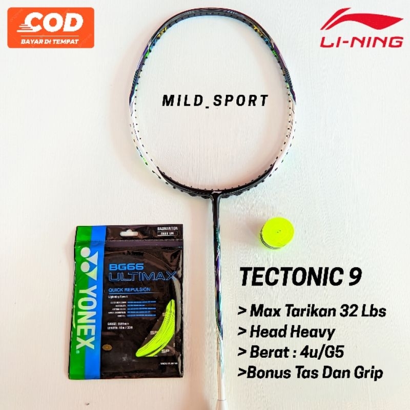 Jual RAKET BADMINTON LI-NING TECTONIC 7/9 30 Lbs HEAD HEAVY GRADE ORI ...