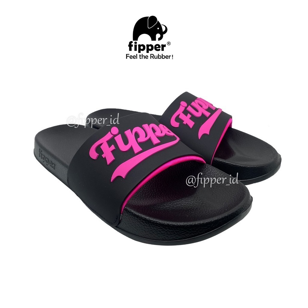 Jual Fipper - Slip On Ace Black / Black / Pink | Shopee Indonesia