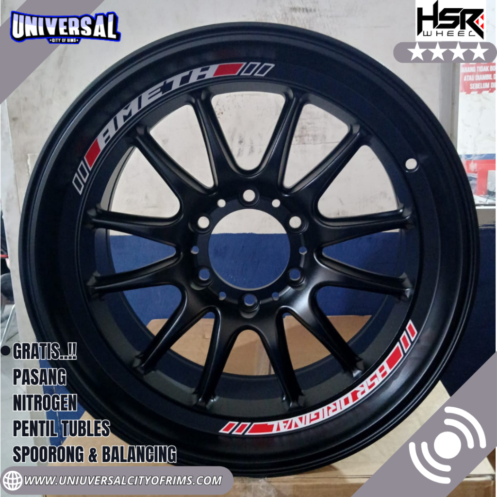 Jual VELG HSR MODEL AMETH 1409B HSR R18X95 H6X139,7 ET0 SANDY BLACK ...