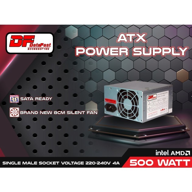Jual Power Supply | PSU 500W / 500 Watt Data Fast Atx Fan 8cm Original ...