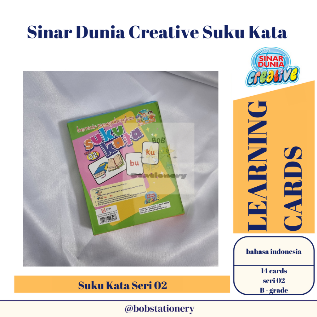 Jual Suku Kata Learning Card for Kids (B-grade) | Shopee Indonesia
