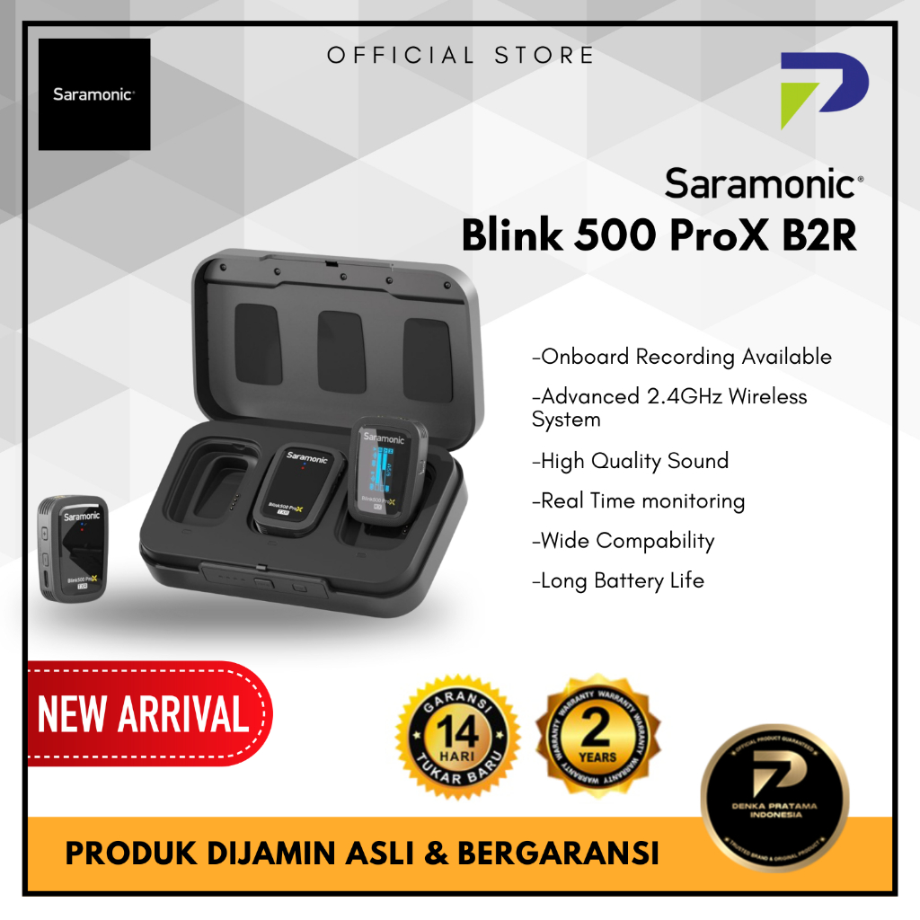 Jual Saramonic Blink 500 ProX B2R 2.4G Dual Channel Wireless Microphone ...