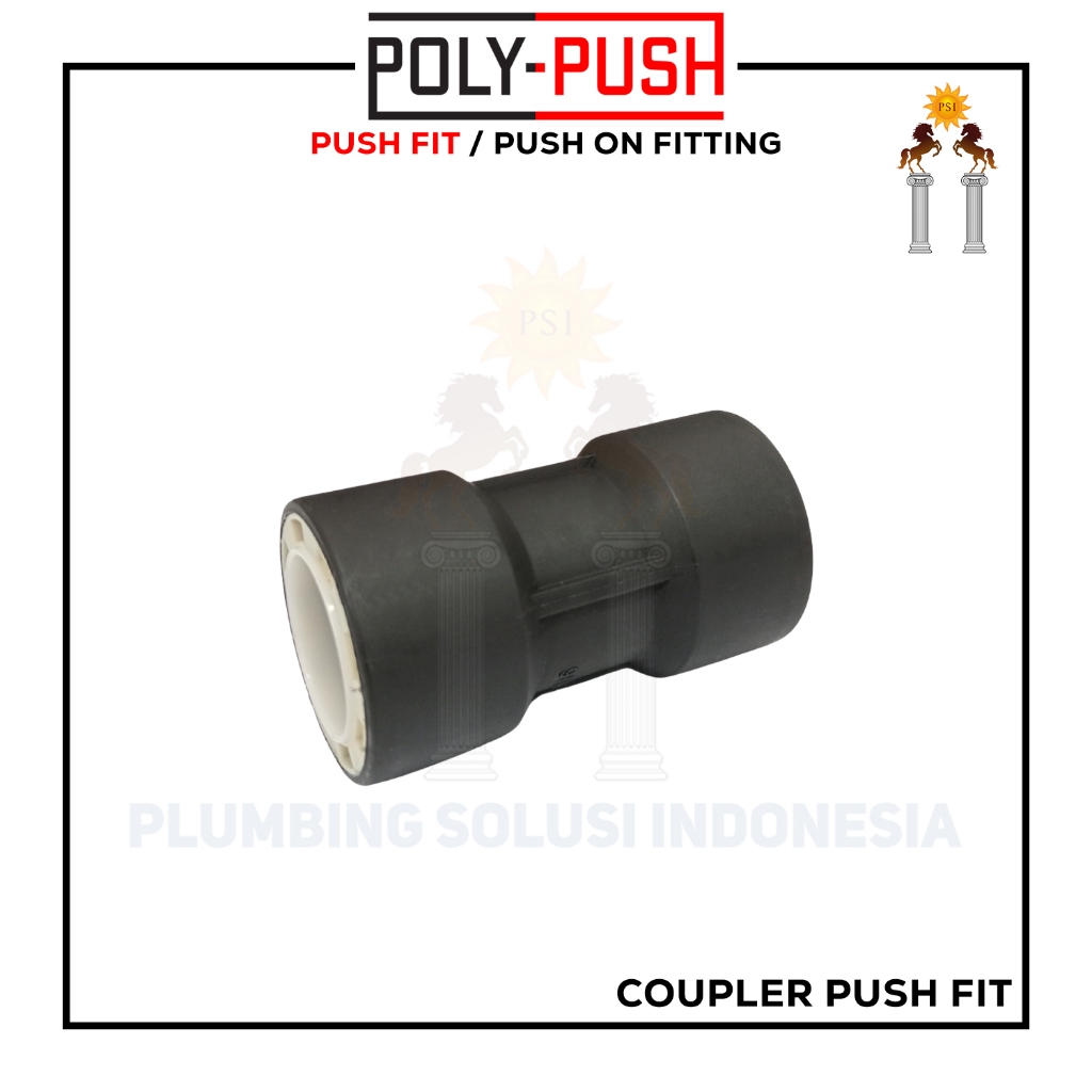 Jual Poly Push Fitting HDPE Coupler Sambungan Pipa Sok Lurus Push Fit / Push On 1/2 Inch / 20 mm ...