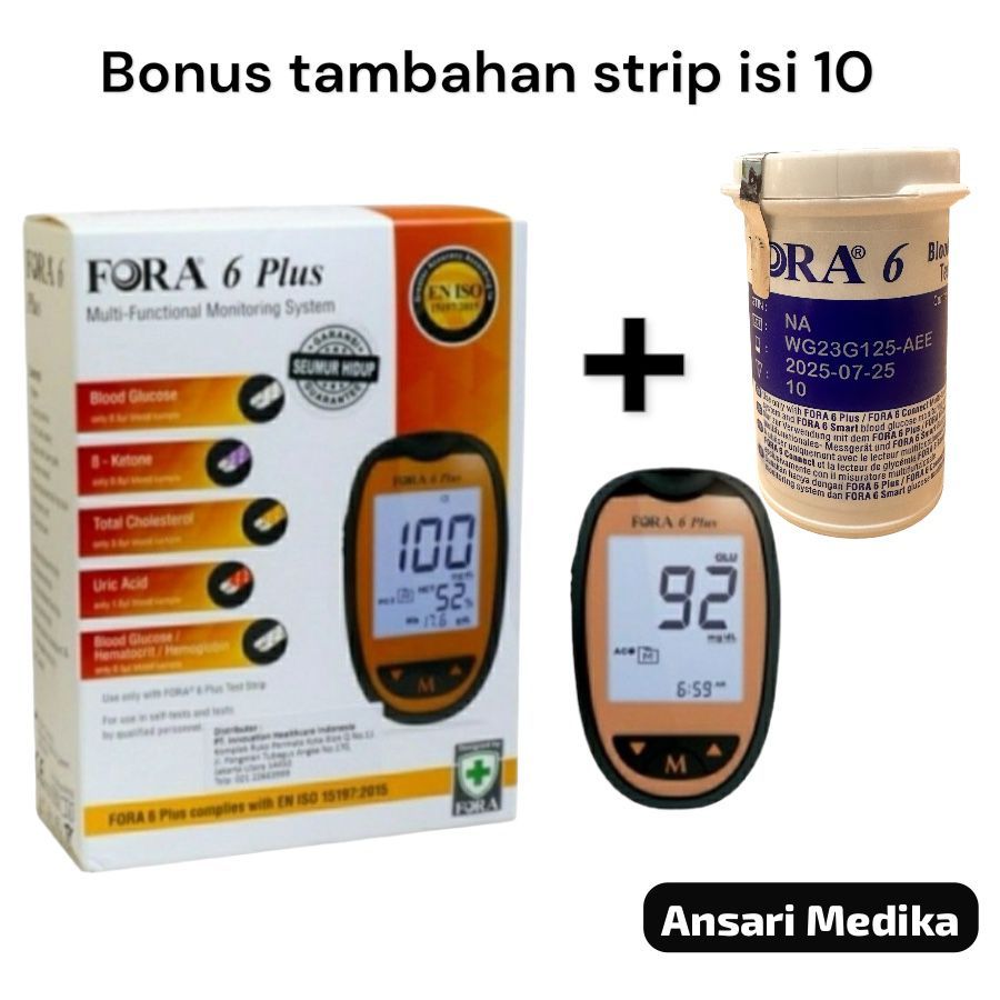 Jual FORA ALAT CEK DARAH 6IN1 MULTI 6 PARAMETER GULA KOLESTEROL UA ...