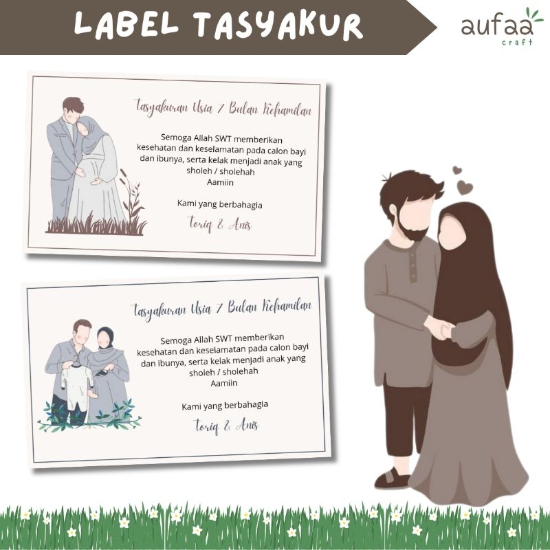 Jual Stiker atau Kartu Label Tasyakuran 4 dan 7 Bulan Kehamilan ...