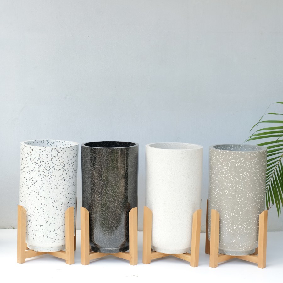 Jual POT TANAMAN TERAZZO CAPSULE STANDING | Shopee Indonesia