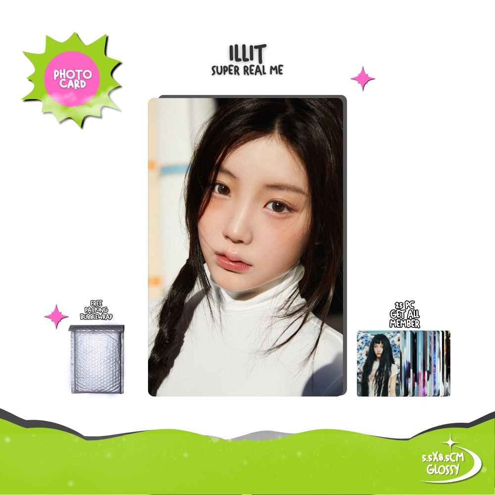 Jual PHOTOCARD ILLIT SUPER REAL ME ROUNDED (HARGA 25 PCS + LAMINASI 2 SISI) KPOP CARDS IDOL ...