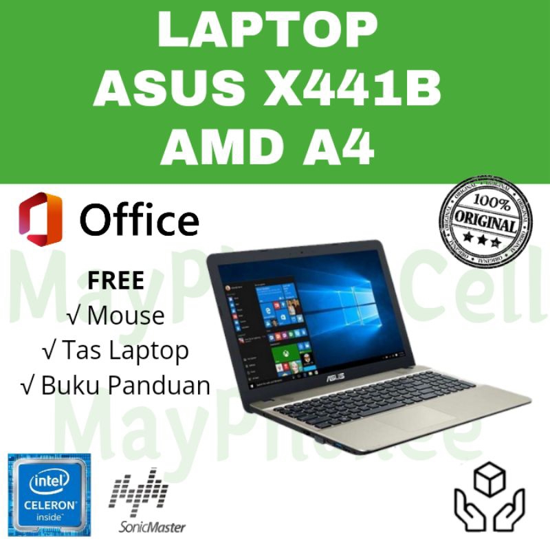 Jual Laptop Asus X441B AMD A4-9125 RAM 4GB/500GB Windows Layar 14inch ...