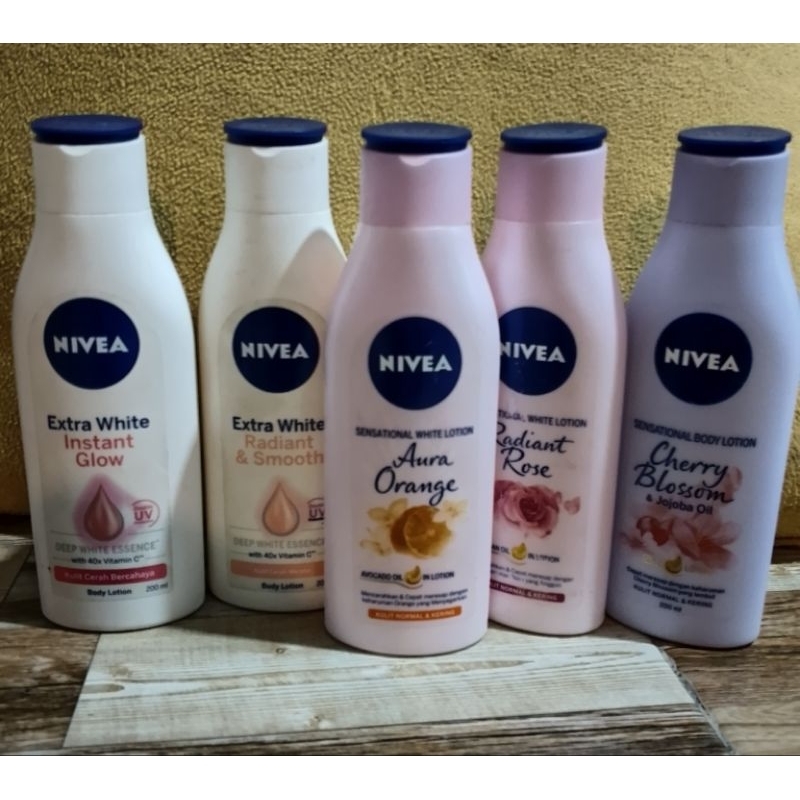 Jual Nivea Body Lotion Radiant Rose200ml sticker baret pudar | Shopee ...