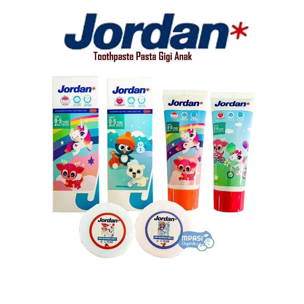 Jual JORDAN TOOTHPASTE PASTA GIGI ODOL ANAK STEP 1 / USIA 0-5 TAHUN ...