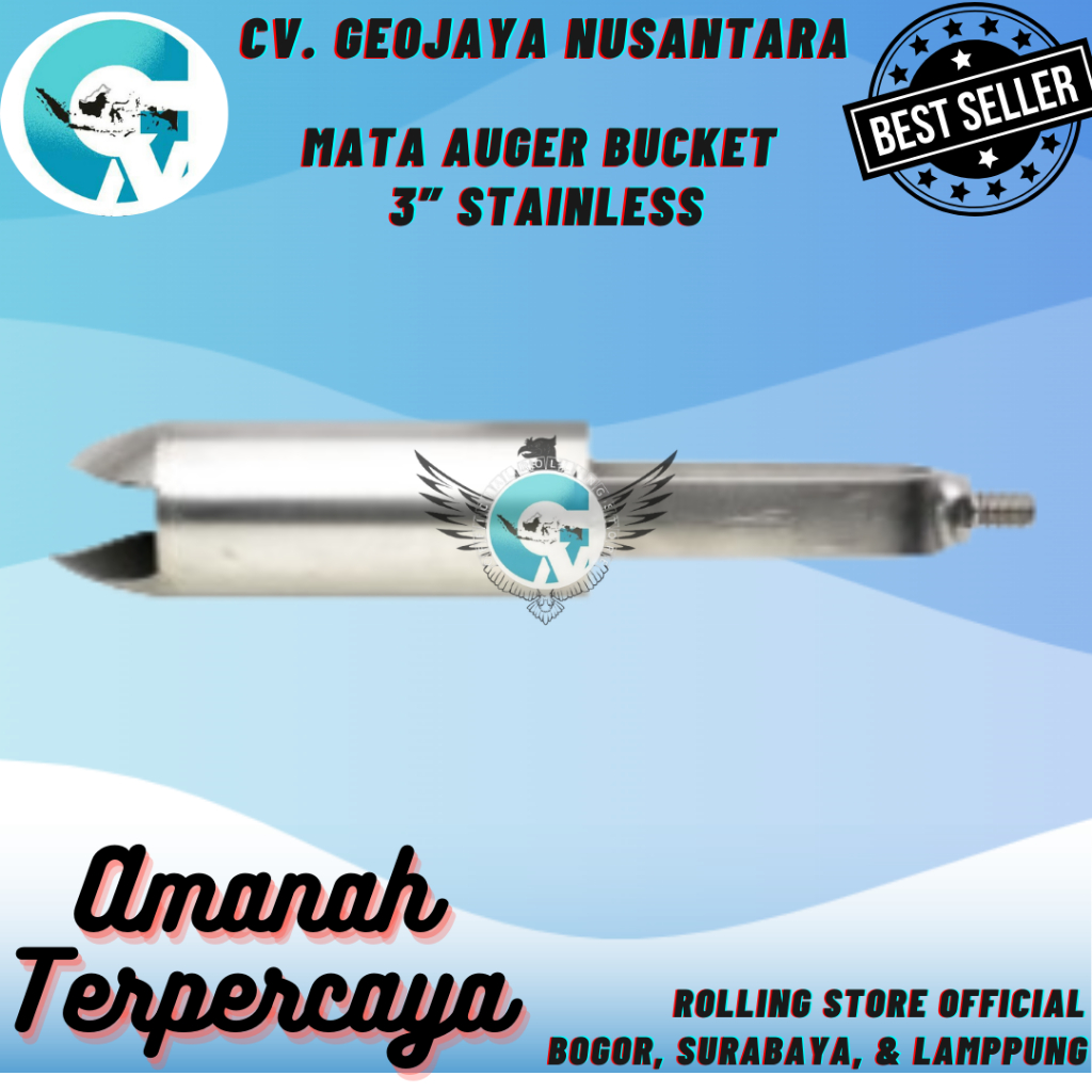 Jual RSO - Mata Auger Bucket 3” Stainless – Sandy's | Shopee Indonesia