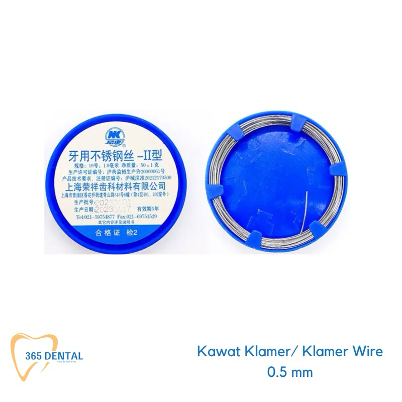 Jual Kawat Klamer Gigi Palsu Klamer Orto Klamer Prostho 0.5 mm | Shopee ...