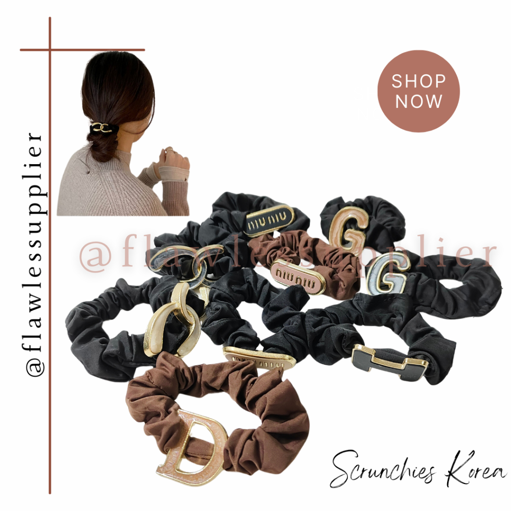 Jual Karet Ikat Rambut Scrunchie Korea Dewasa Polos Elastis Stretch ...