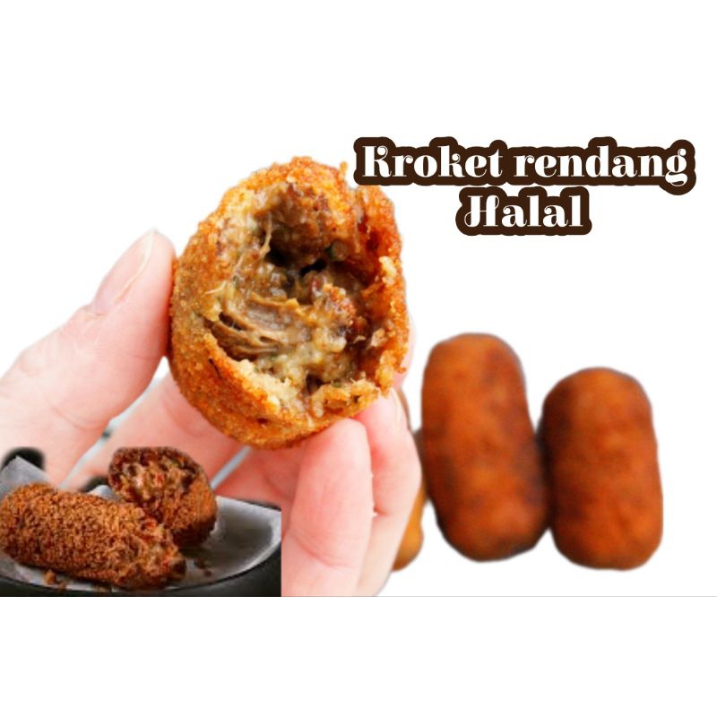 Jual kroket rendang sapi halal siap makan kroket rendang frozen food ...