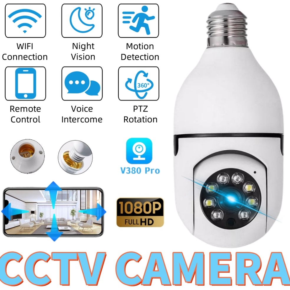 Jual KODE S57U RETAIL V38 Pro CCTV Kamera Lampu CCTV Full HD Wireless ...